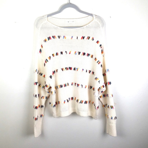 Lou & Grey | Sweaters | Lou Grey For Loft Rainbow Stitch Cotton Sweater ...